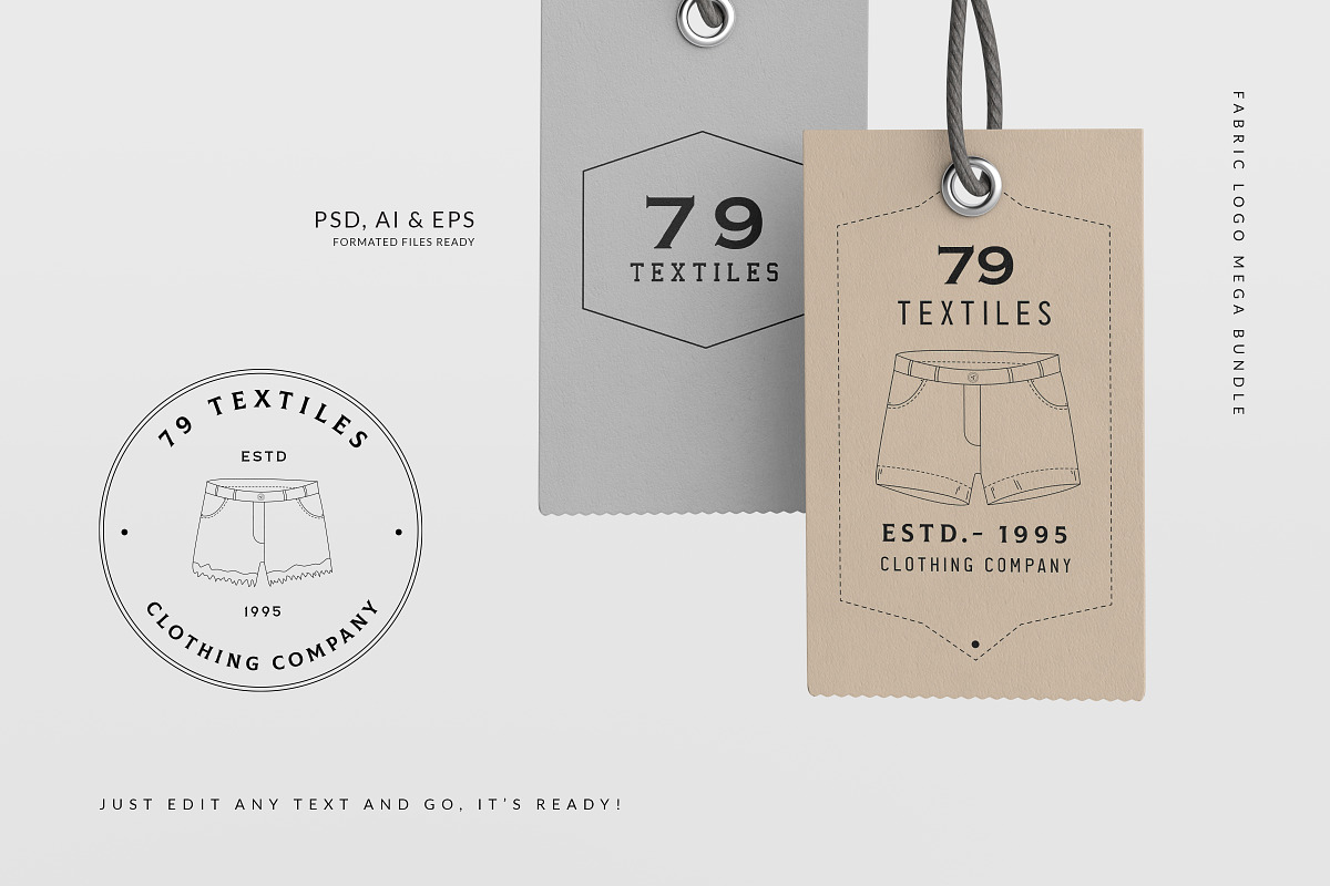 Fabric Logo Mega Bundle, a Texture Illustration by SNIPESCIENTIST