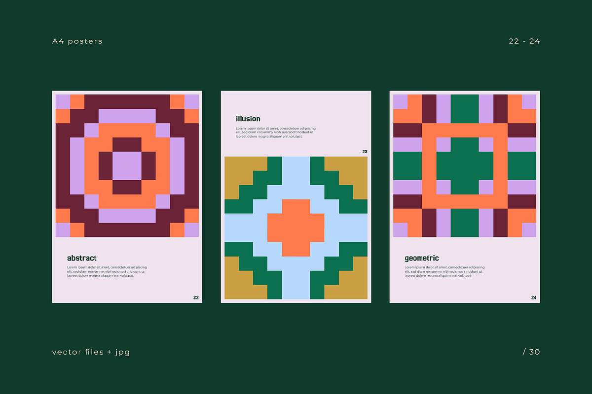 Pixel Tiles & Posters