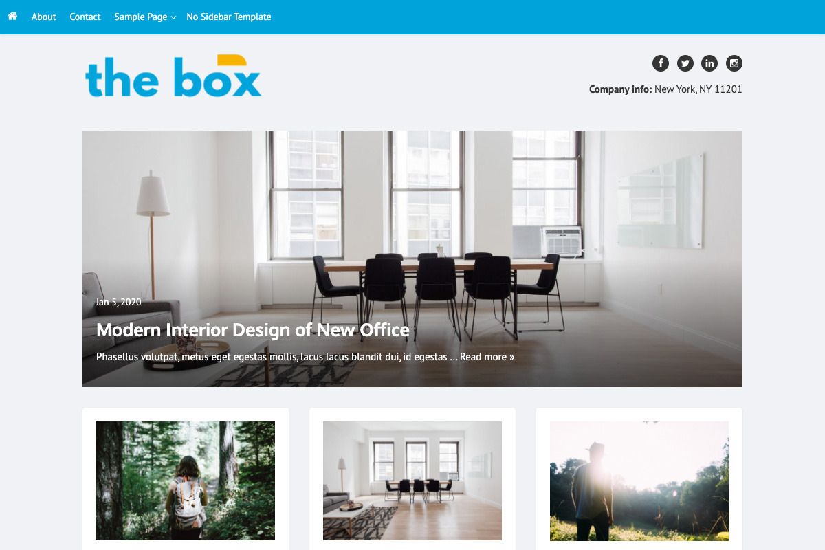 The Box WordPress Theme, a WordPress Template by Design Lab