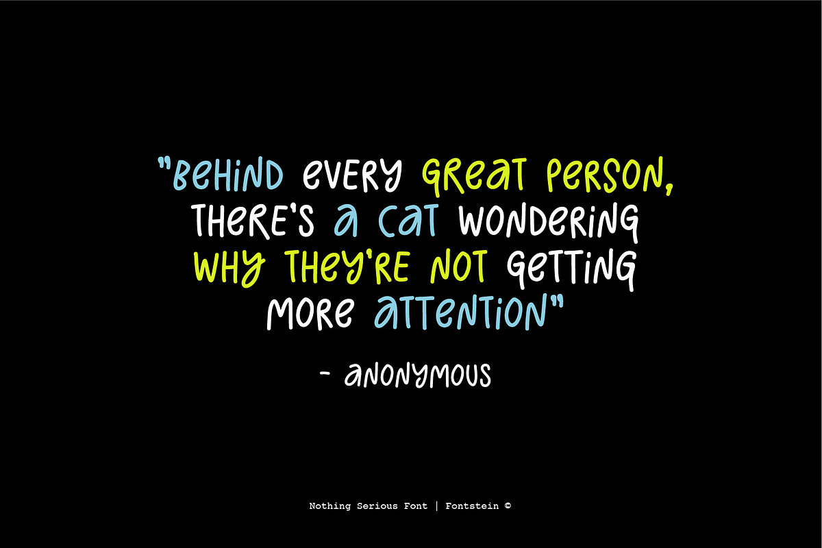 Nothing Serious | Handdrawn font