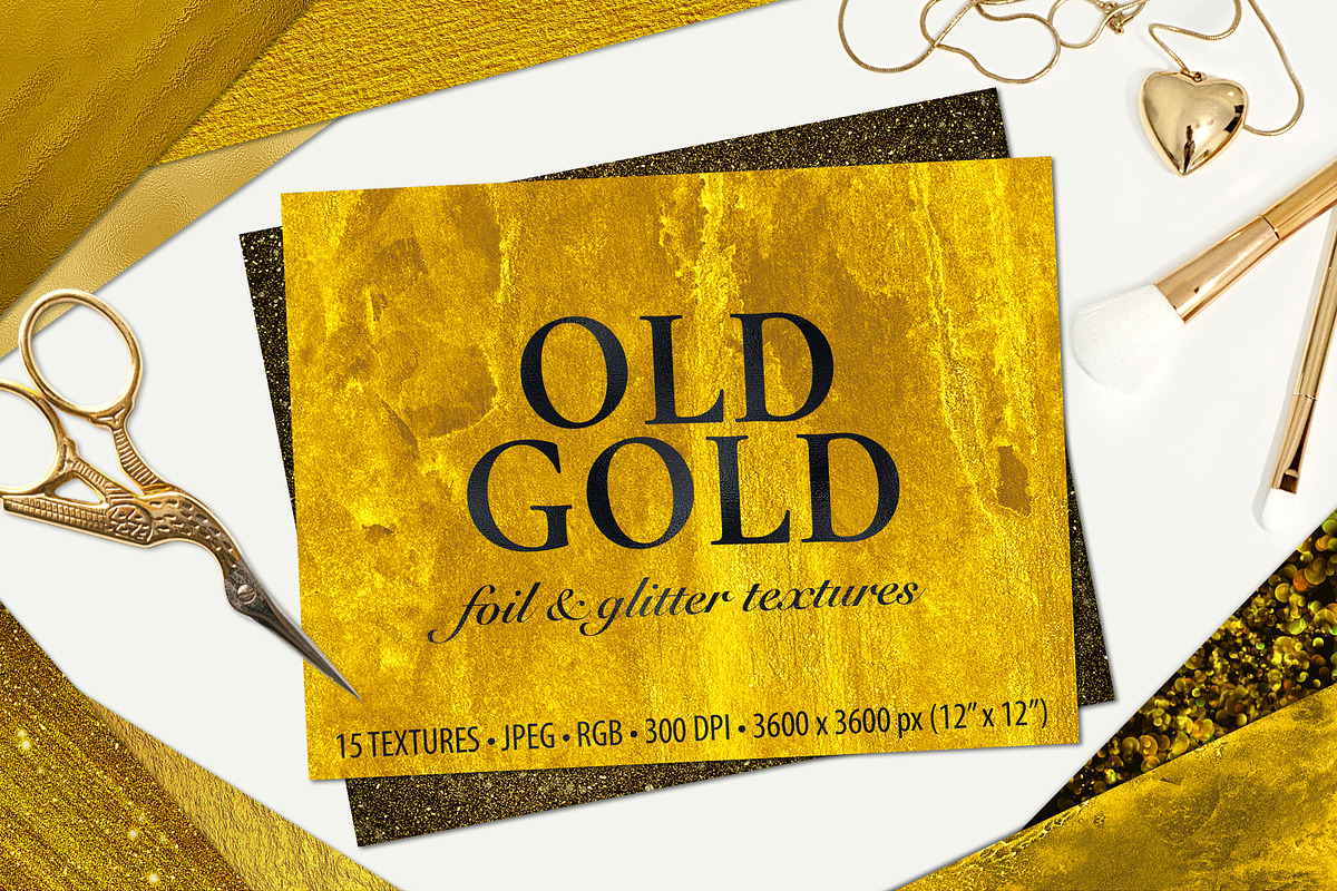 Gold Foil & Glitter Textures