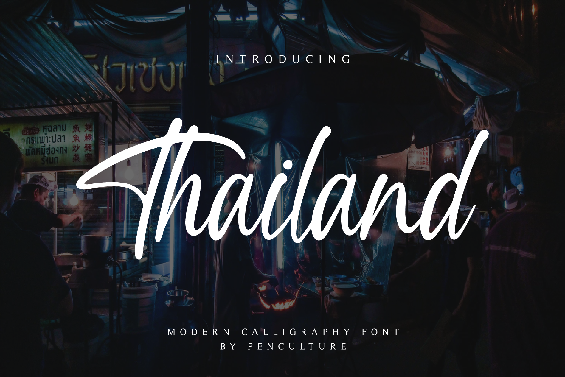 Thailand Script Font, a Script Font by Pen Culture