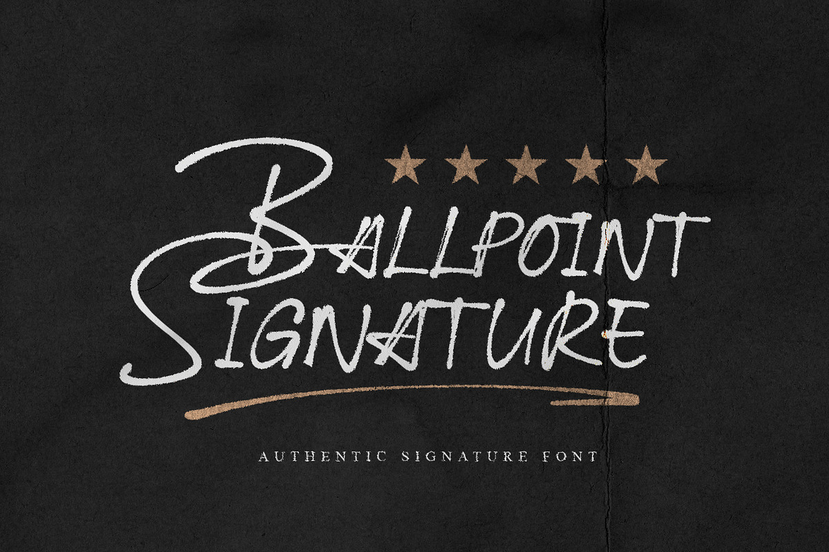 Ballpoint Signature Font, a Handwritten Font by Viswell