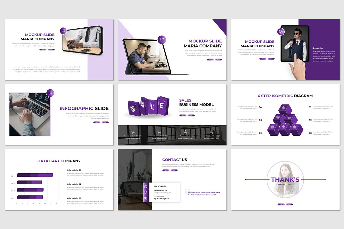 Maria - Powerpoint Template, a Presentation Template by inspirasign