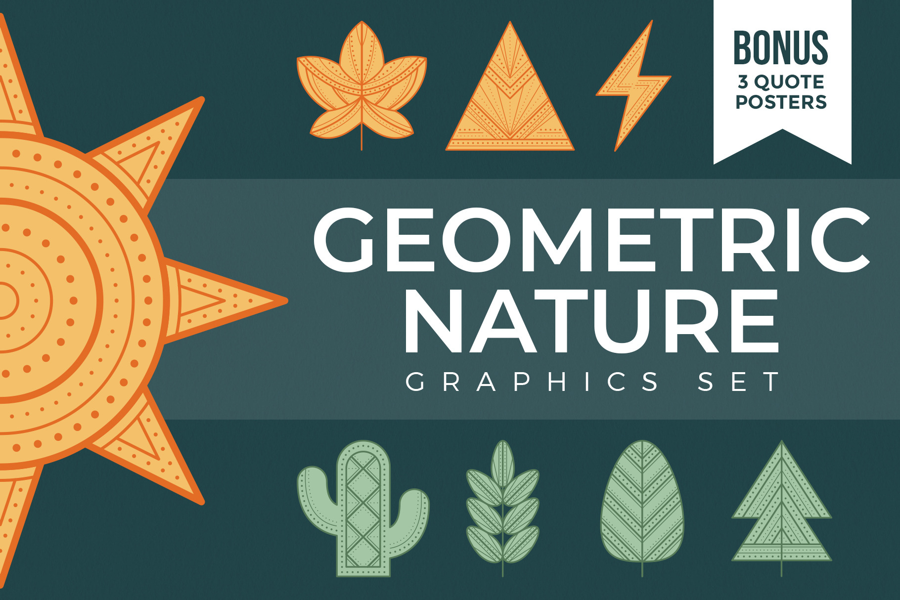 Geometric Nature Graphics Set