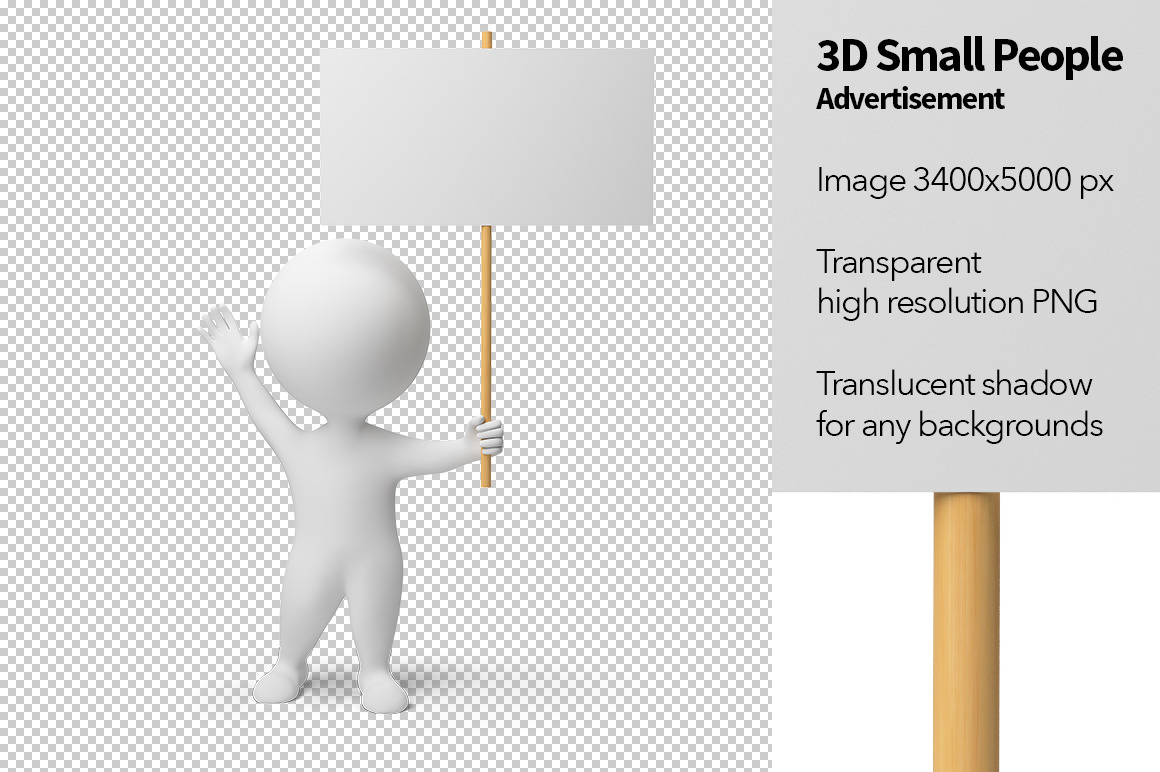 3D Small People - Advertisement, a Person Illustration by Anatoly ...