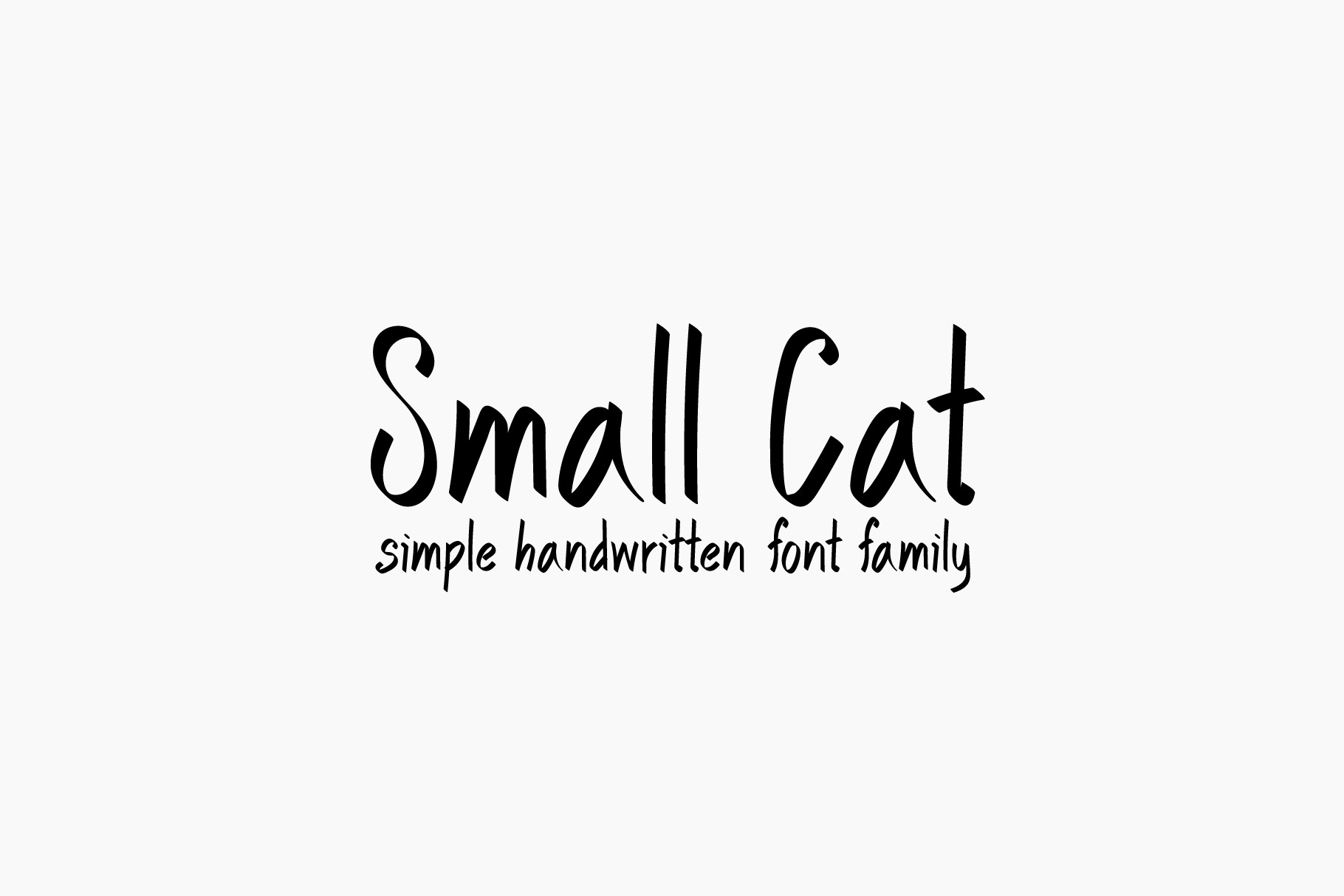 Small Cat, a Script Font by TKDoodle
