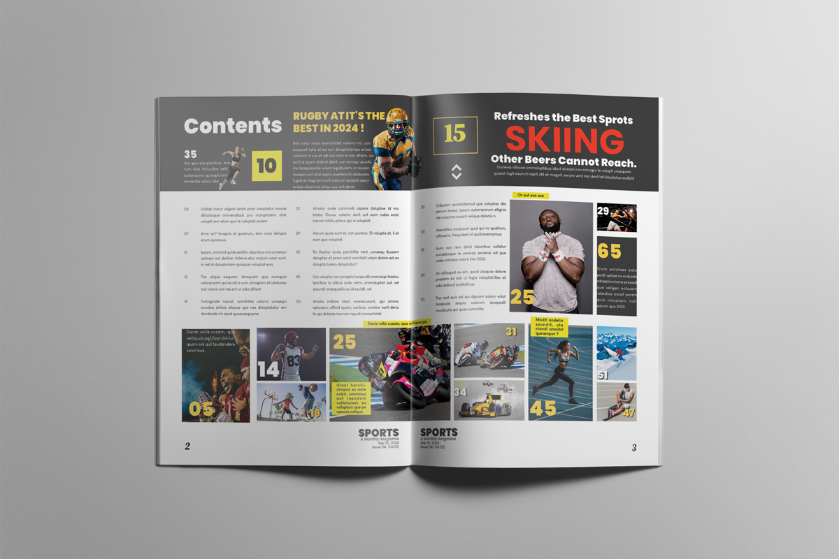 The Best Sports Magazine, a Magazine Template by Swayang