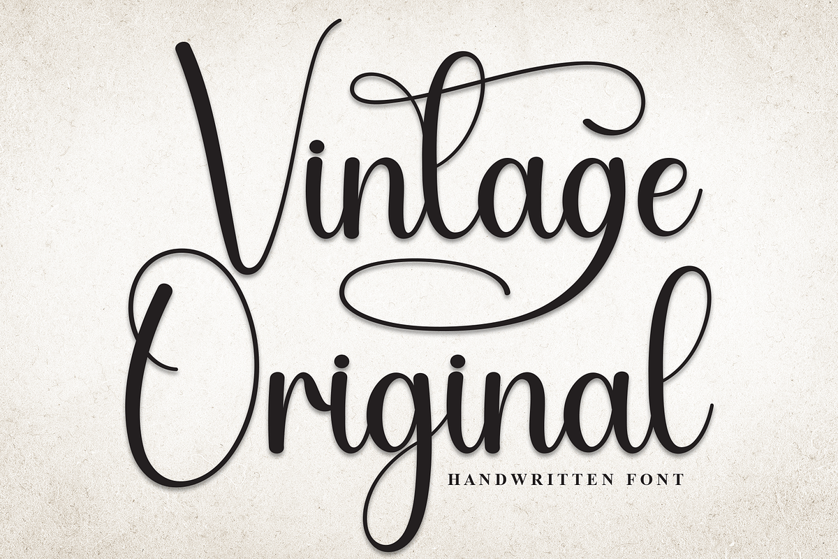 Vintage Original | Script Font, a Handwritten Font by Scratchones