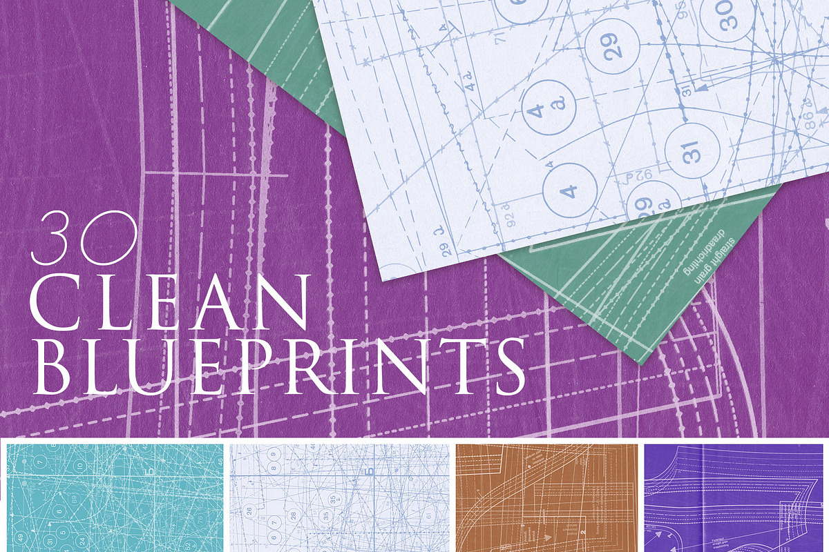 Fabric Blueprint Textures, a Texture Graphic by ArtistMef