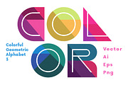 Colorful & Geometric Alphabet 3, a Graphic by MIIM