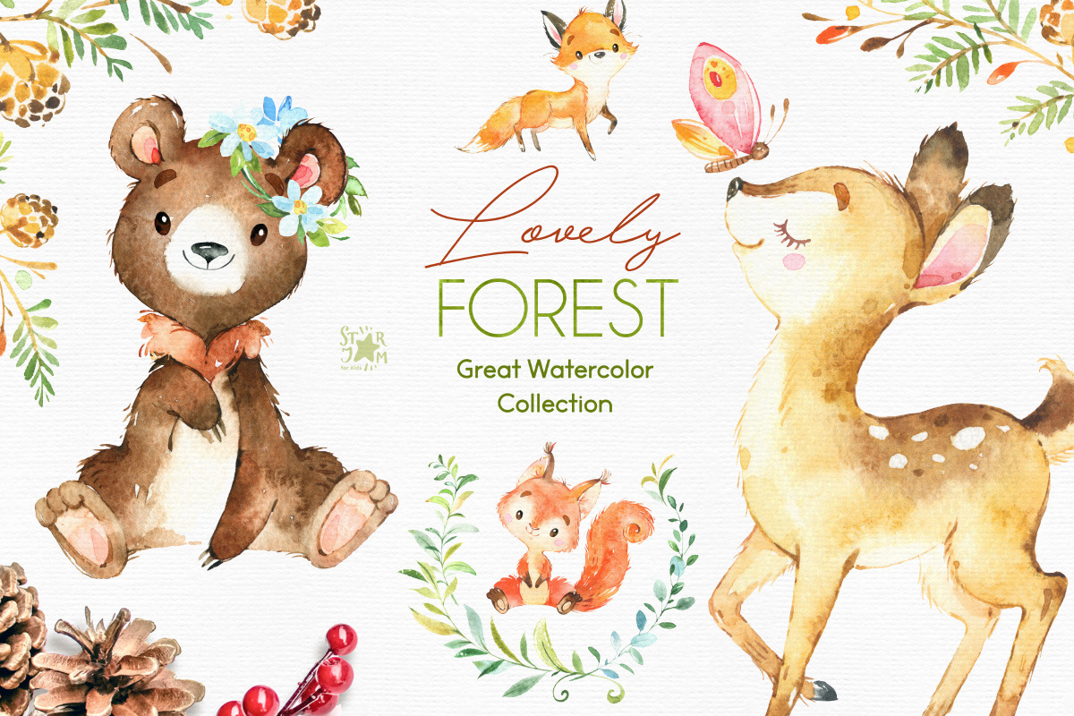 Lovely Forest. Great Collection., an Animal Illustration by StarJam