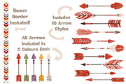 Autumn Tribal Arrows Vector Clipart, an Illustration by Amanda Ilkov