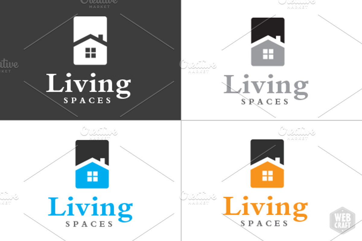 Living Spaces Logo Template, a Branding & Logo Template by WebCraft