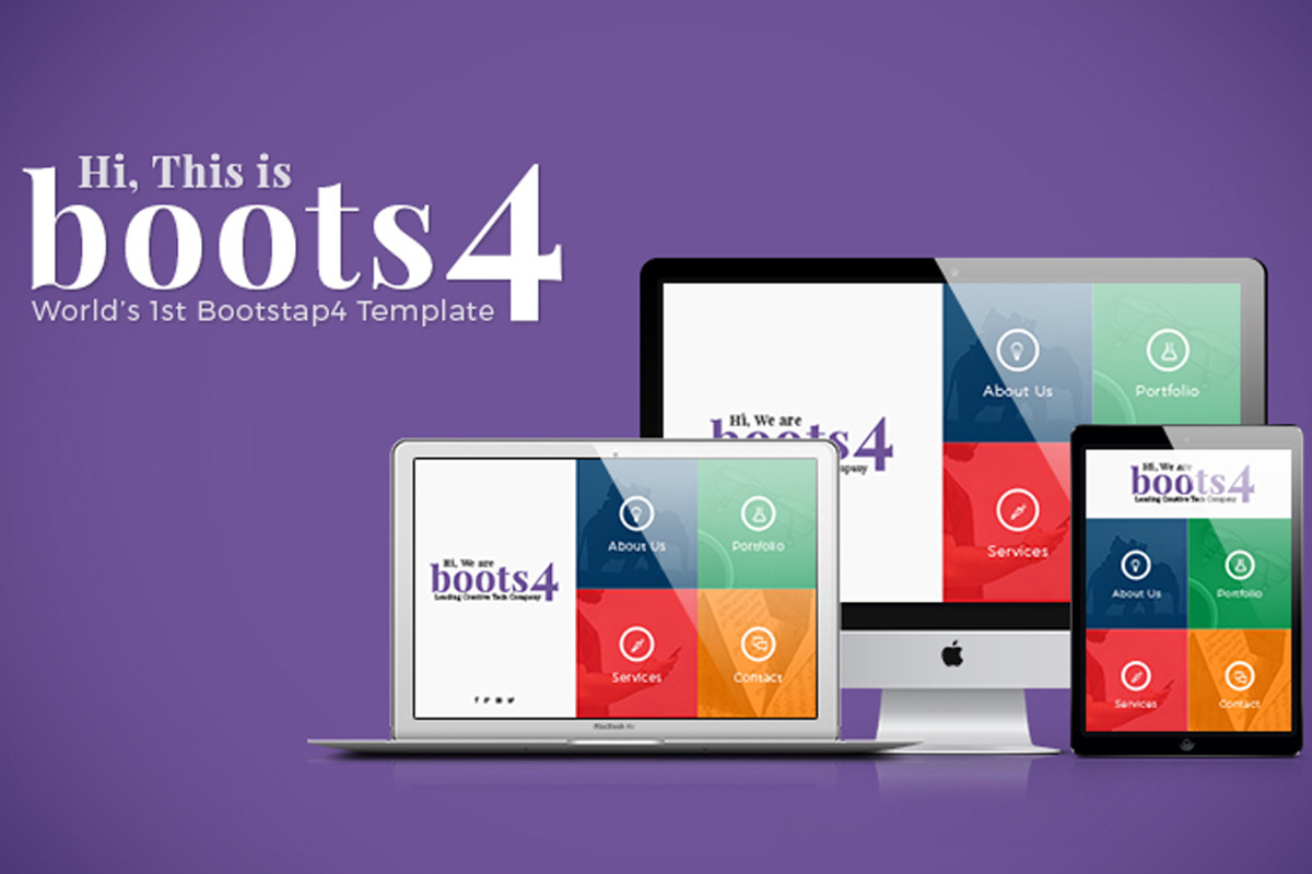 Boots4 Creative Bootstrap 4 Template, a Bootstrap Template by Theme Wagon