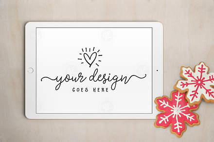 iPad on Glitter Background, an iPad Mockup by Garlic Friday Design