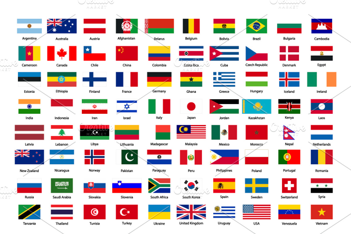 Flags of world sovereign states, an Icon by BestPics