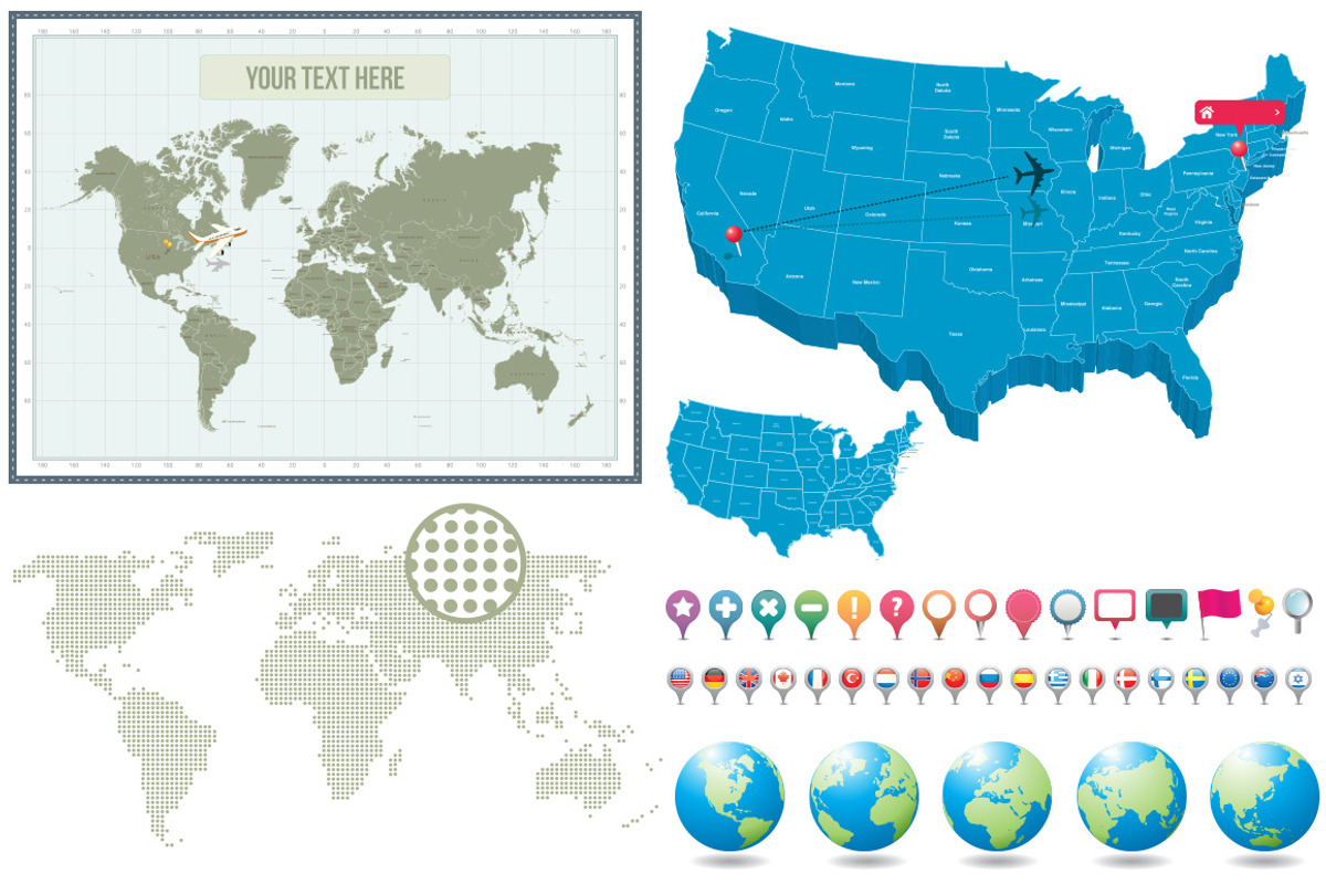 Maps and Globes, an Object Graphic by Seyyahil