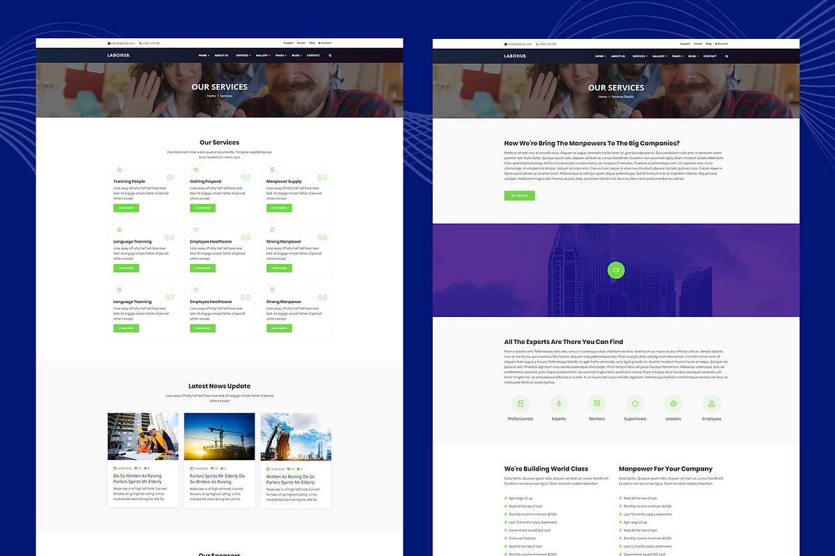 LaboHub - Manpower HTML Template, a HTML Template by THESOFTKING