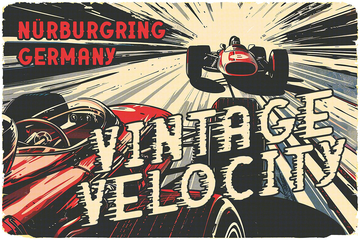 Piston Lover Retro Racing Font