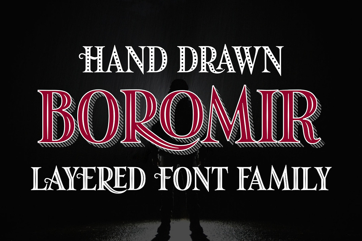 Boromir - 11 layered fonts, a Serif Font by Leitmotif