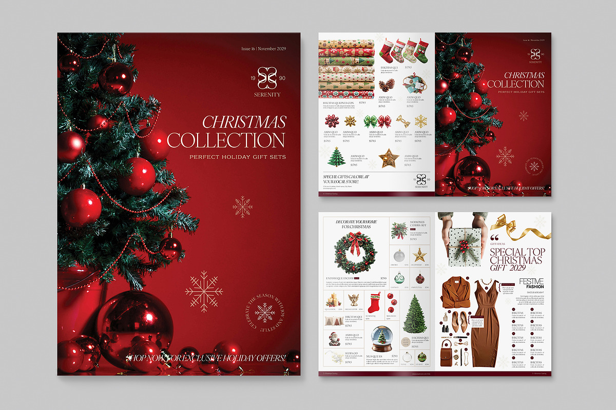 Christmas Catalog Brochure Template, a Brochure Template by BrandPacks