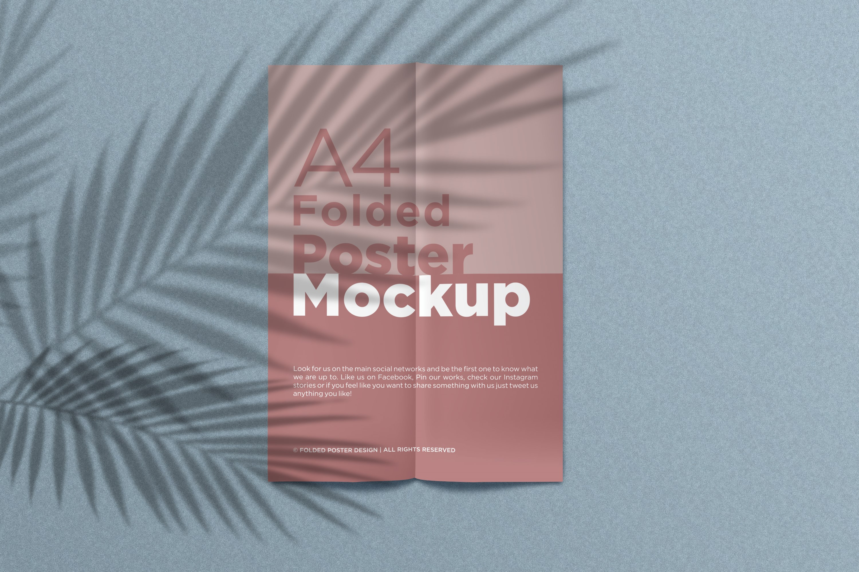 A4 Folded Paper Mockup, a Print Template by shahsoft