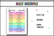 Editable Daycare Schedule, a Print Template by HillTract