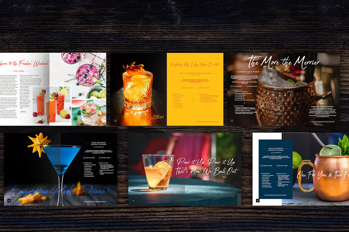 Cocktails | Recipe Book Template, a Magazine Template by Harrell Design ...
