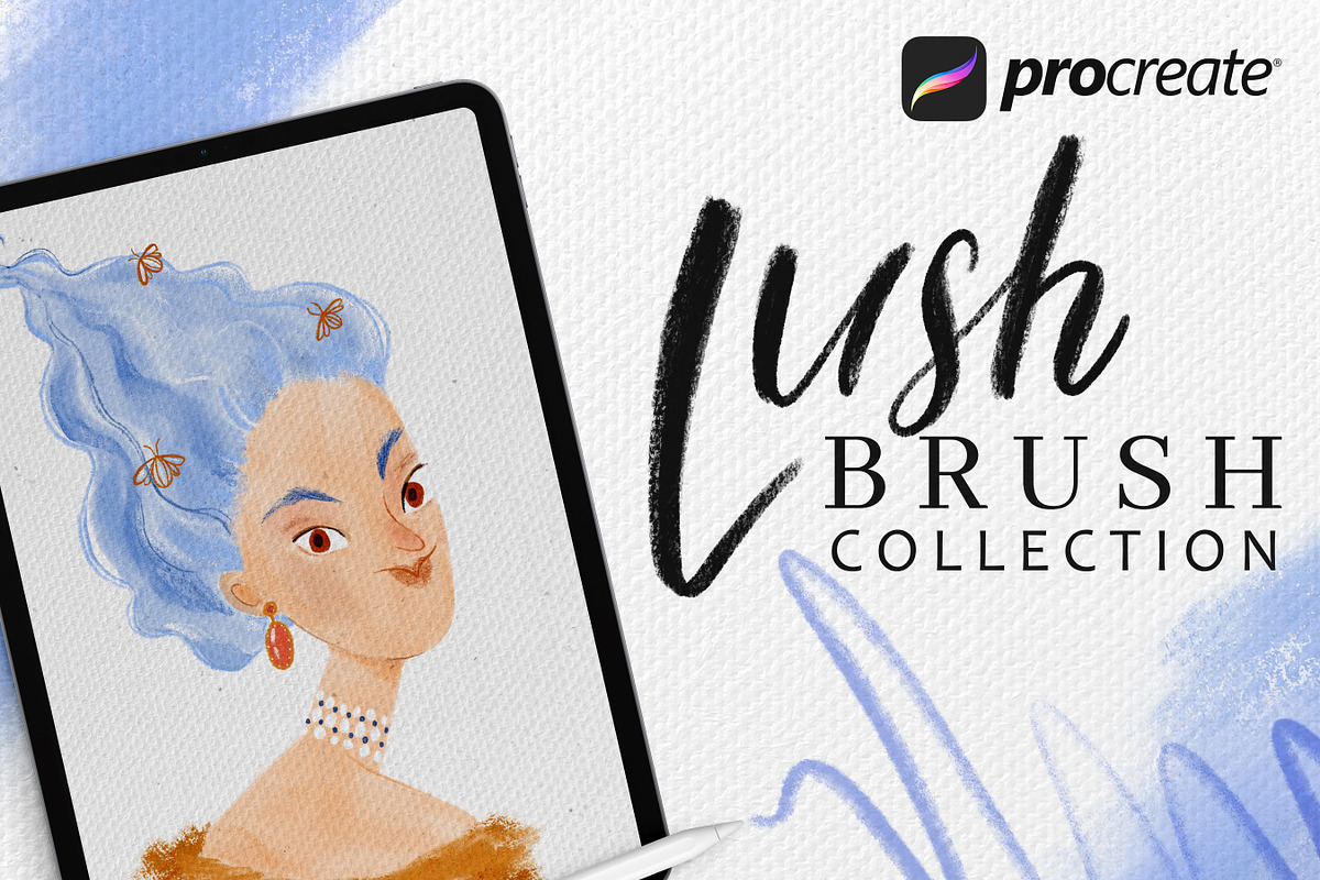 Procreate Digital Brushes + Canvas, a Brush Add-On by Shelly Laslo ...