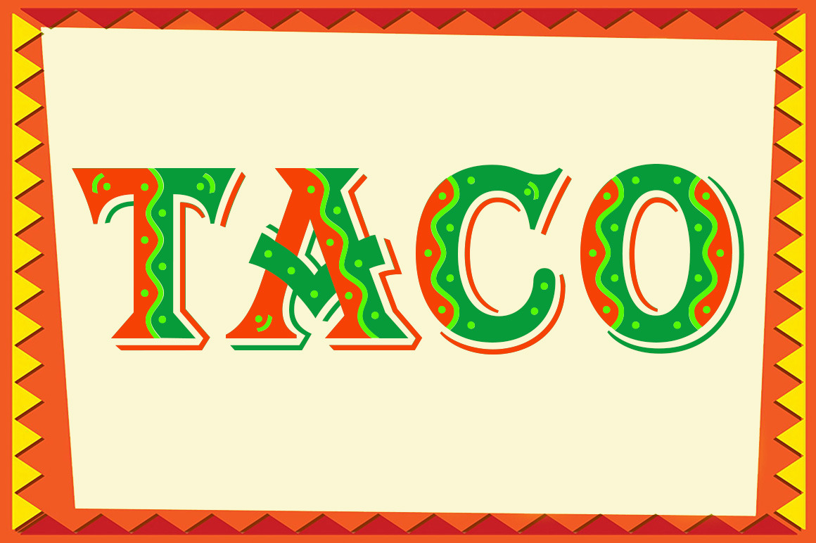Taco, a Font by FontMesa