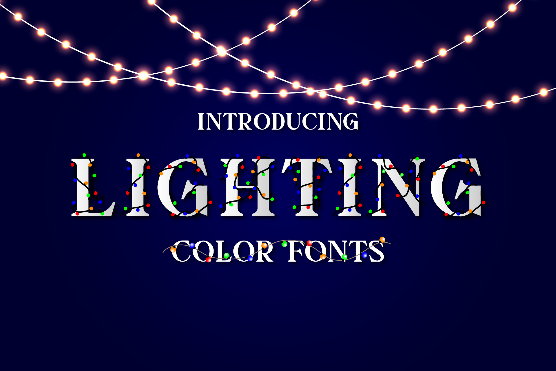 Lighting Color Fonts, a Font by Fox7 By Rattana