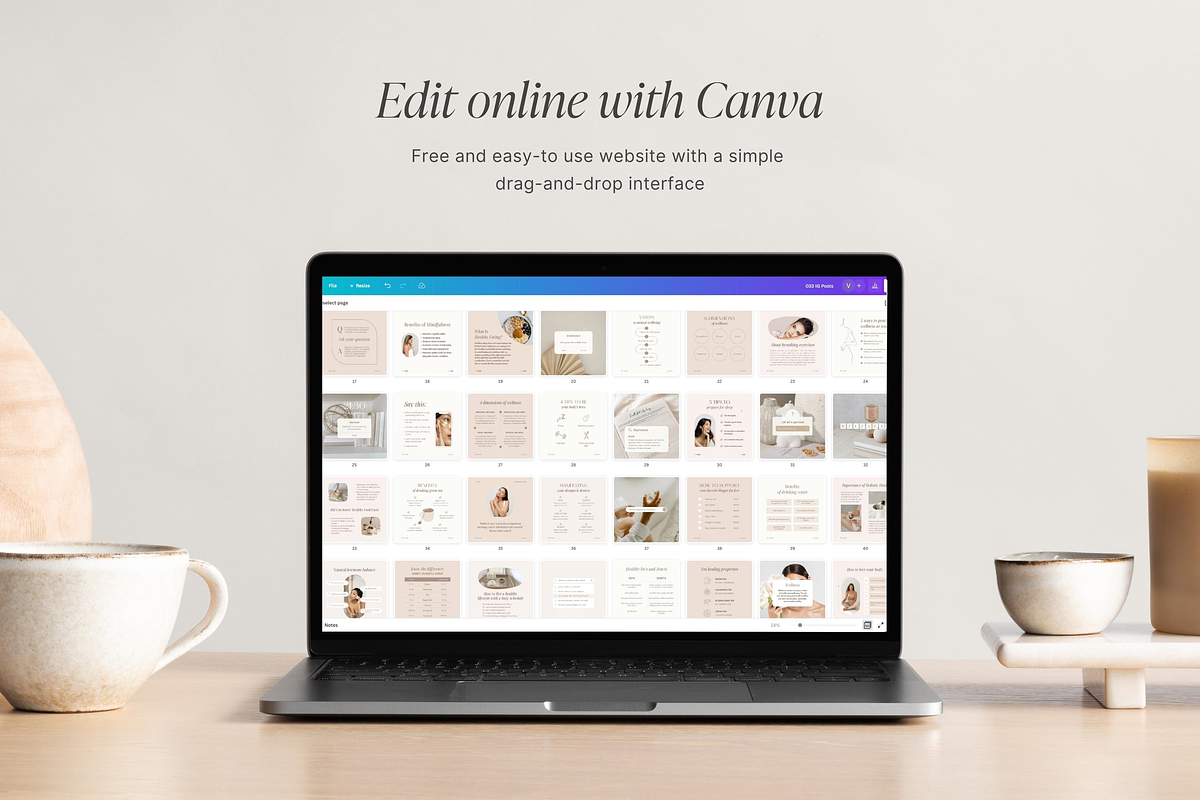 Health & Wellness templates, a Social Media Template by LiliesandBerries