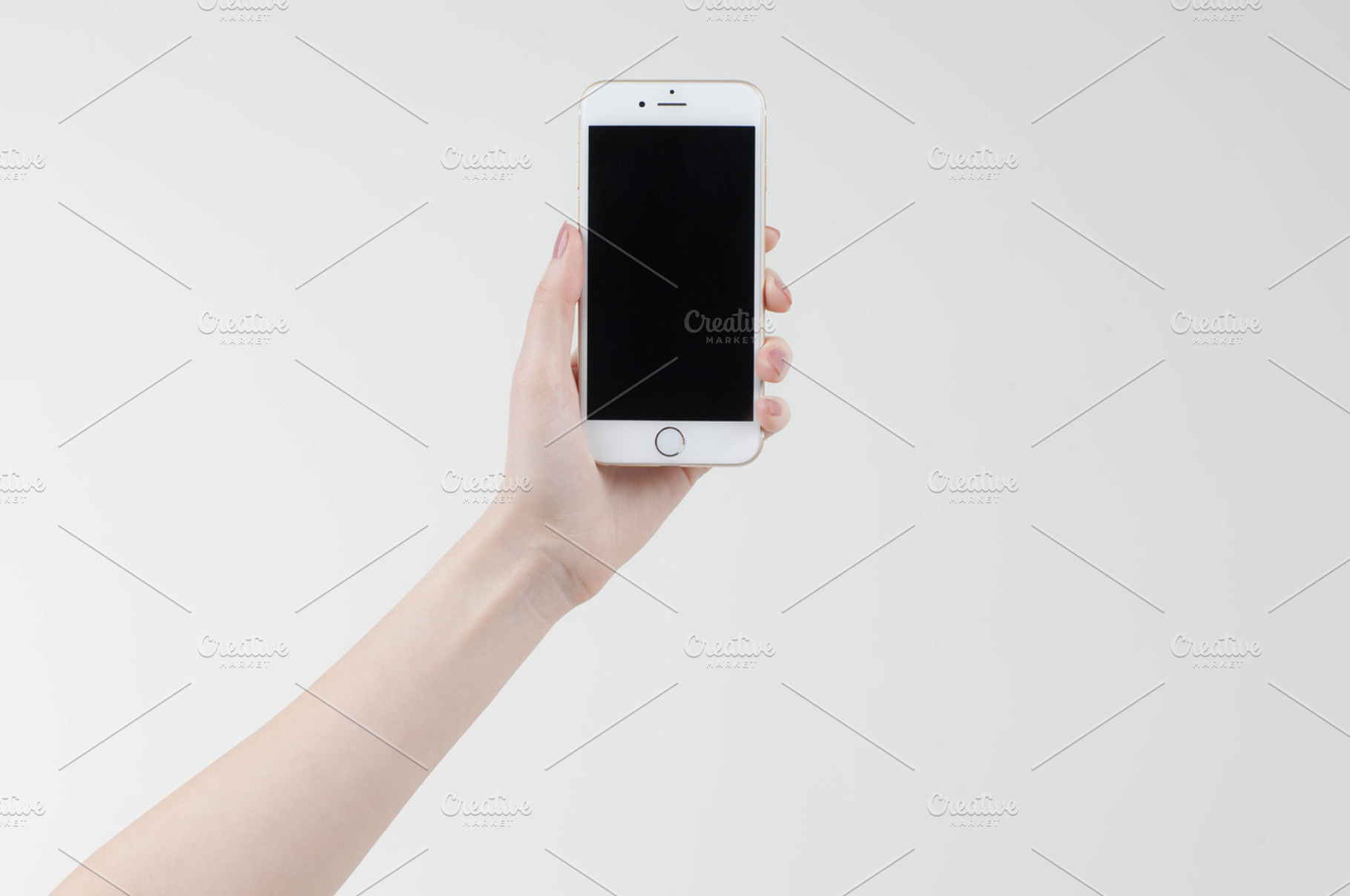 Female hand holding iphone 6 containing business, information, and, a ...