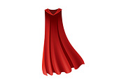 Superhero red cape. Scarlet, a Person Illustration by Things for designers