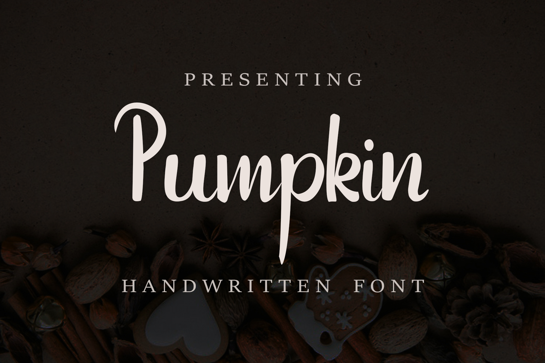 Pumpkin Font + FREE floral patterns
