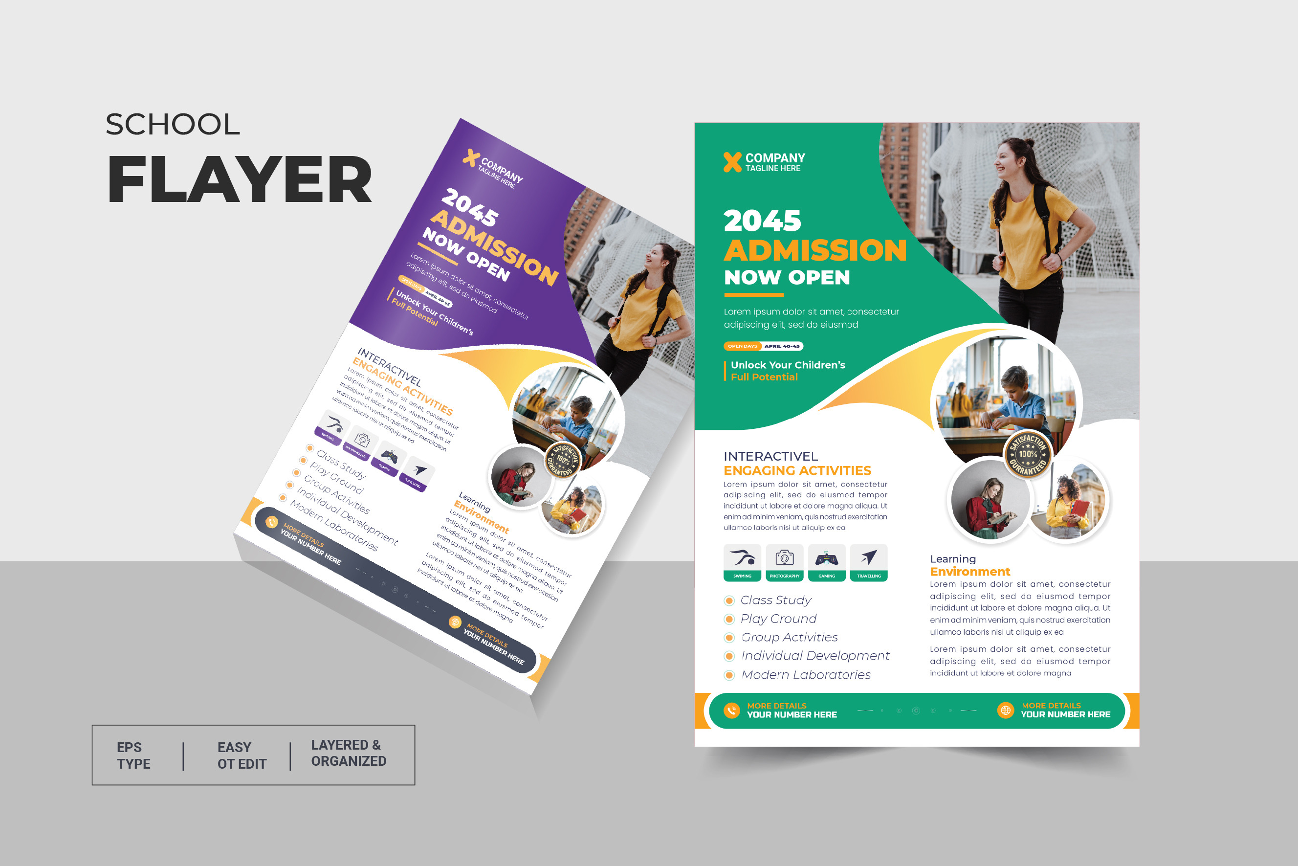 Kids Back To School Admission Flyer