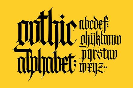 Gothic alphabet | Graphic Objects ~ Creative Market