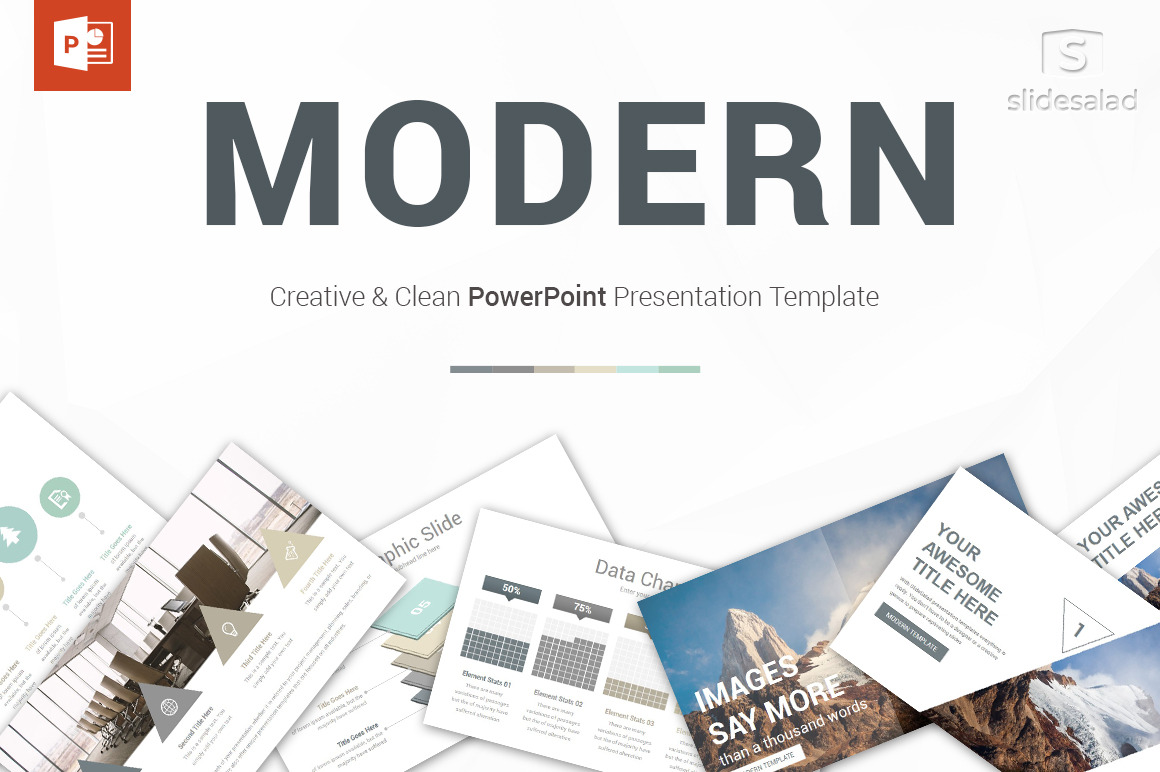 Modern PowerPoint Template, a Presentation Template by SlideSalad
