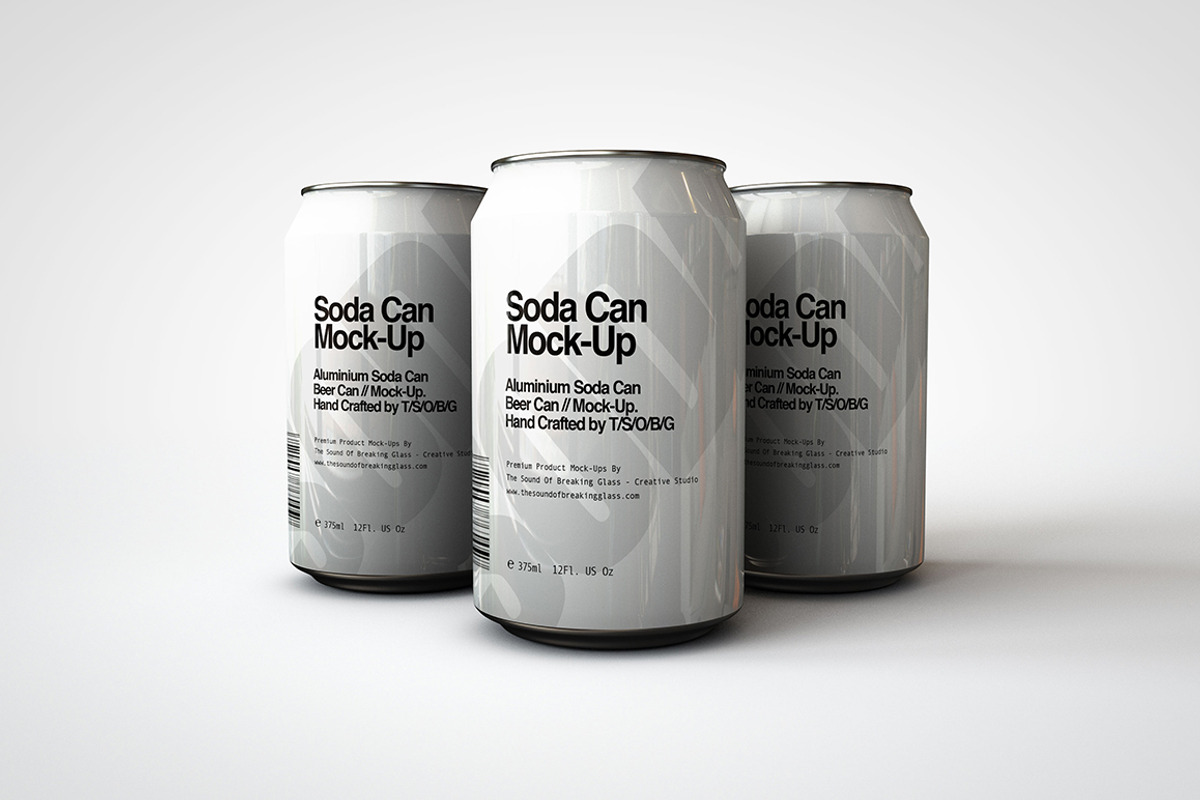 Soda Can | Beer Can Mock-Up 1, a Product Mockup by TSOBG