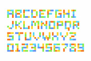 Plastic construction blocks alphabet, a Graphic by Volyk