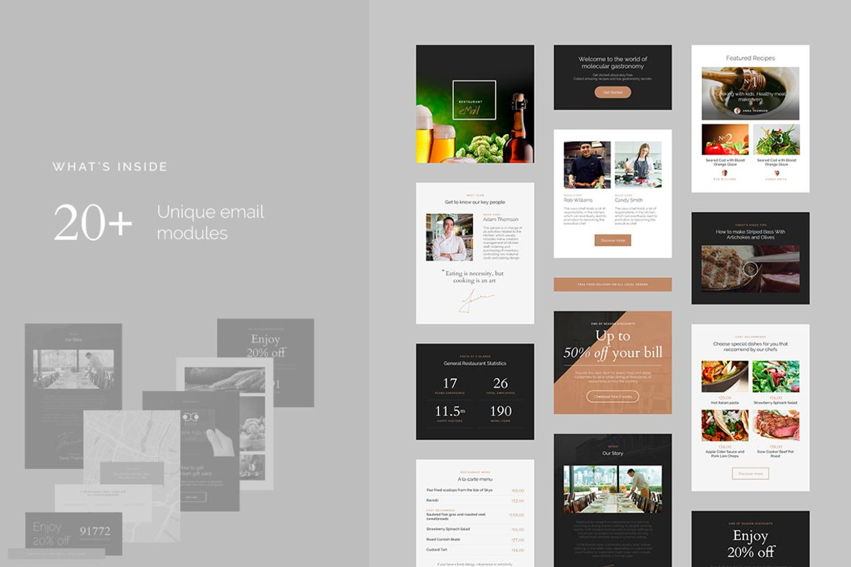 Restaurant Email Template, an Email Template by IdealUI