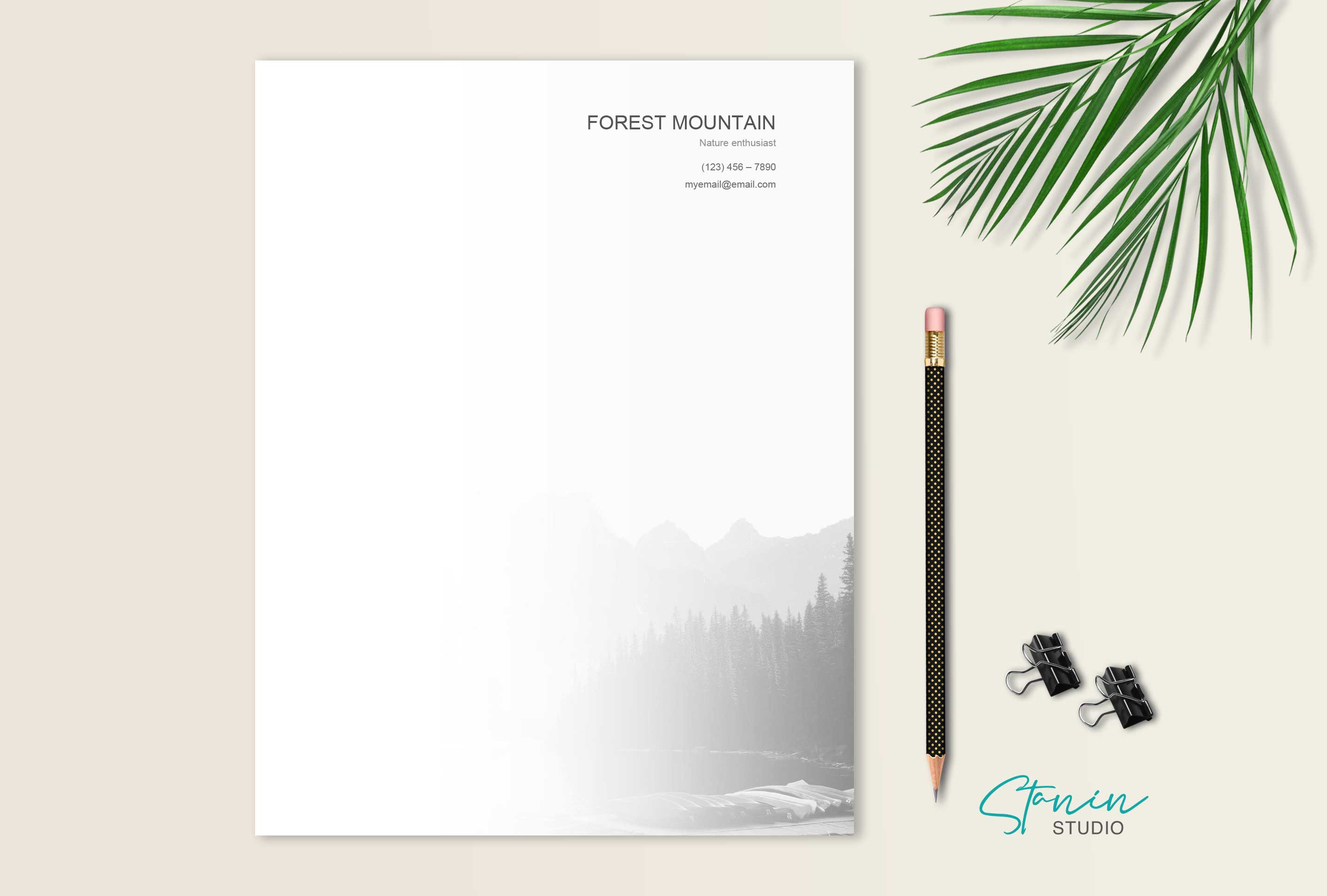 Creative Nature Letterhead design, a Graphic by Stanin Studio