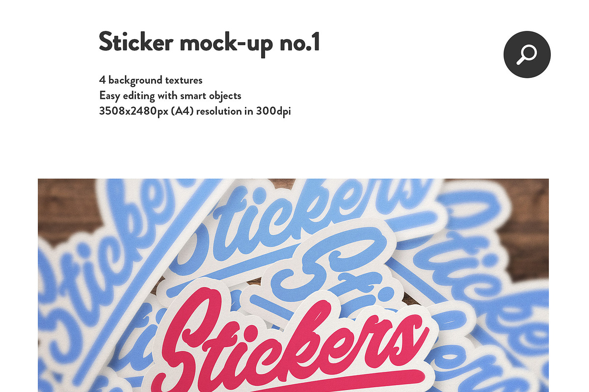 8 Sticker & logo mock bundle, a Product Mockup by PrintPixel