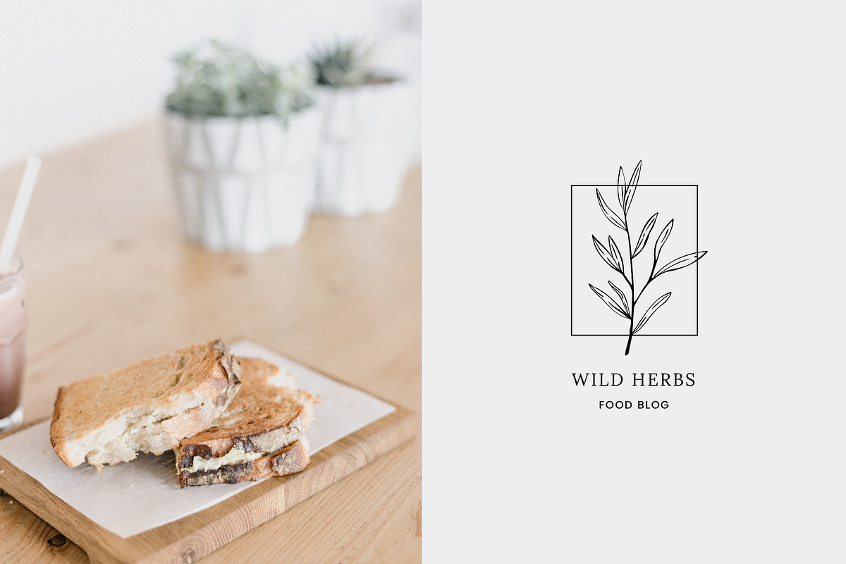 Food Blog Logo Kit for Canva