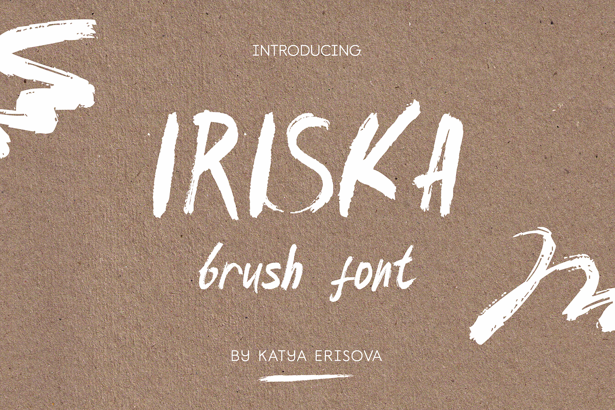Iriska Brush Font Latin & Cyrillic, a Script Font by SOVA