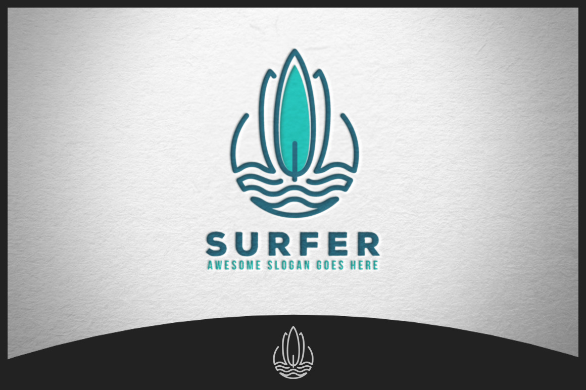 Surfer Logo, a Branding & Logo Template by Scredeck