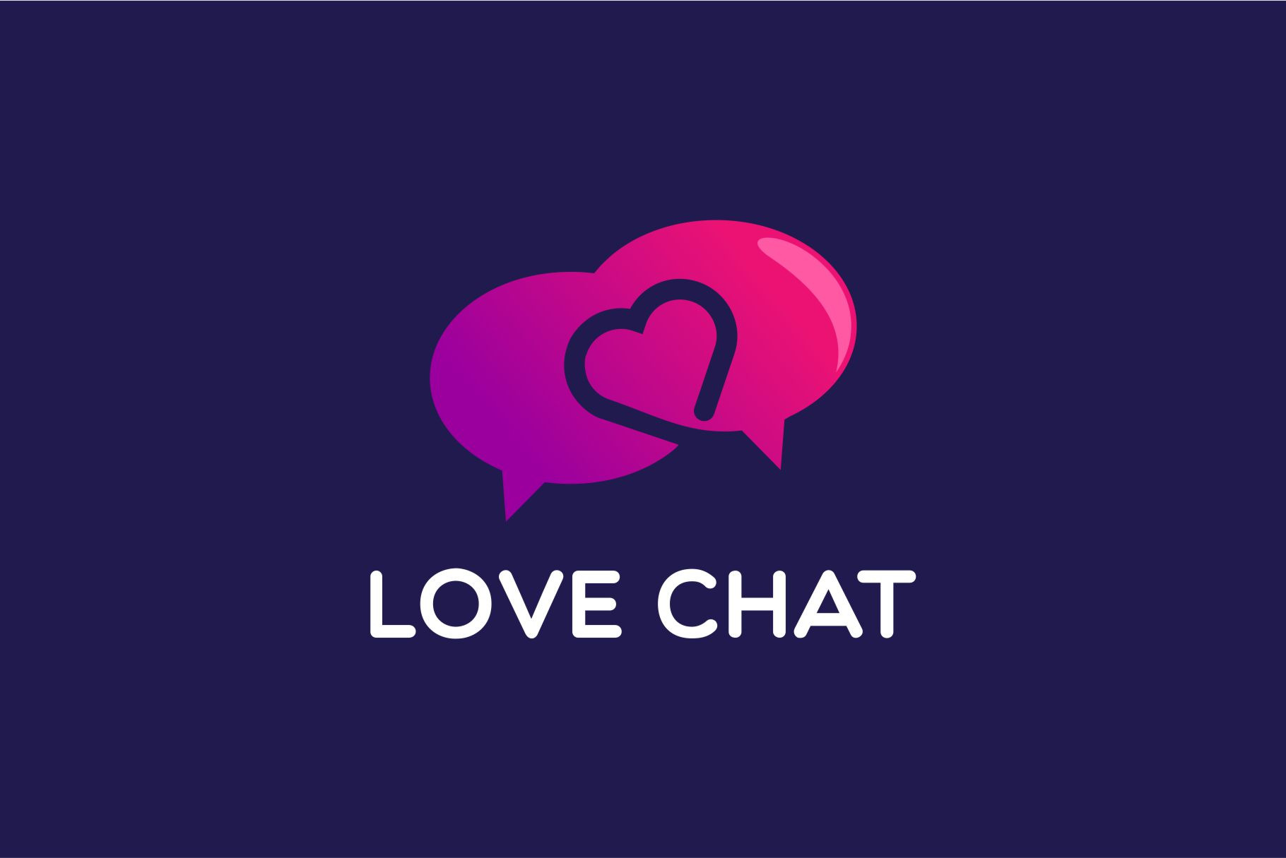 Love Chat Logo, a Branding & Logo Template by Buqancreative