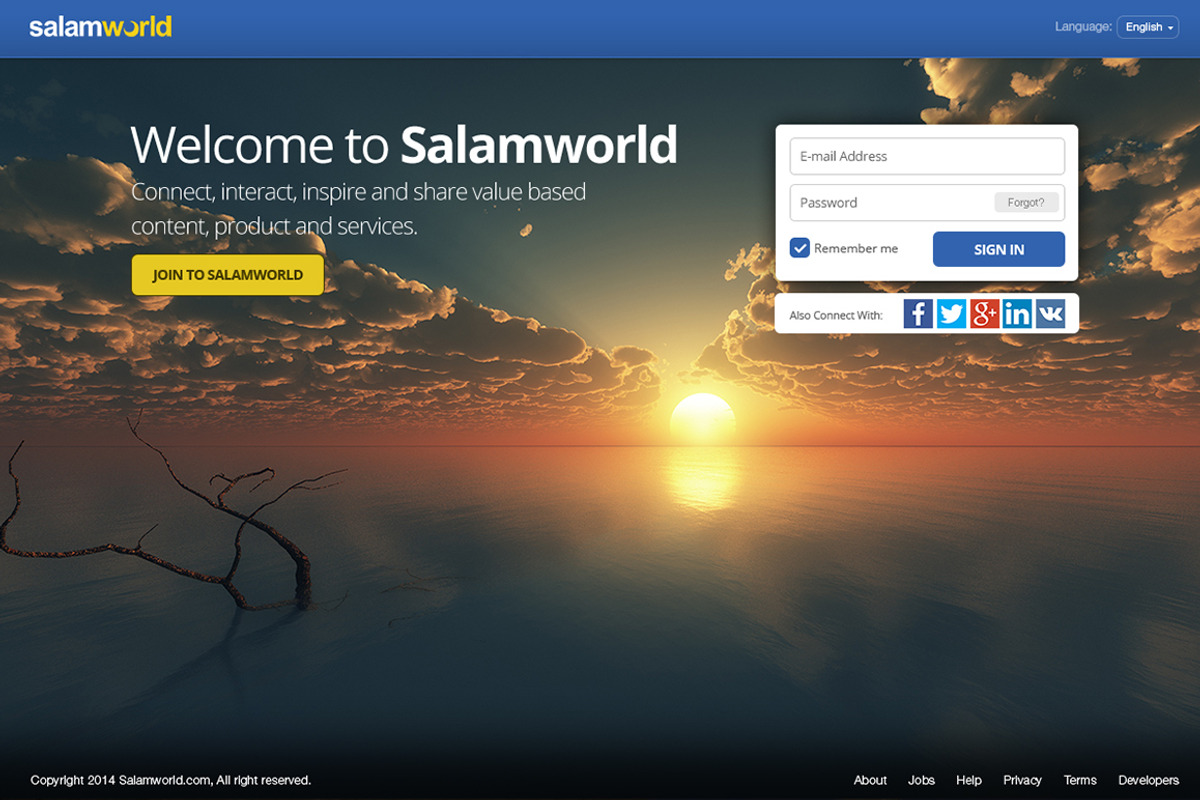 Salam World - Social Network Site, a Websites & App Template by IQSIR