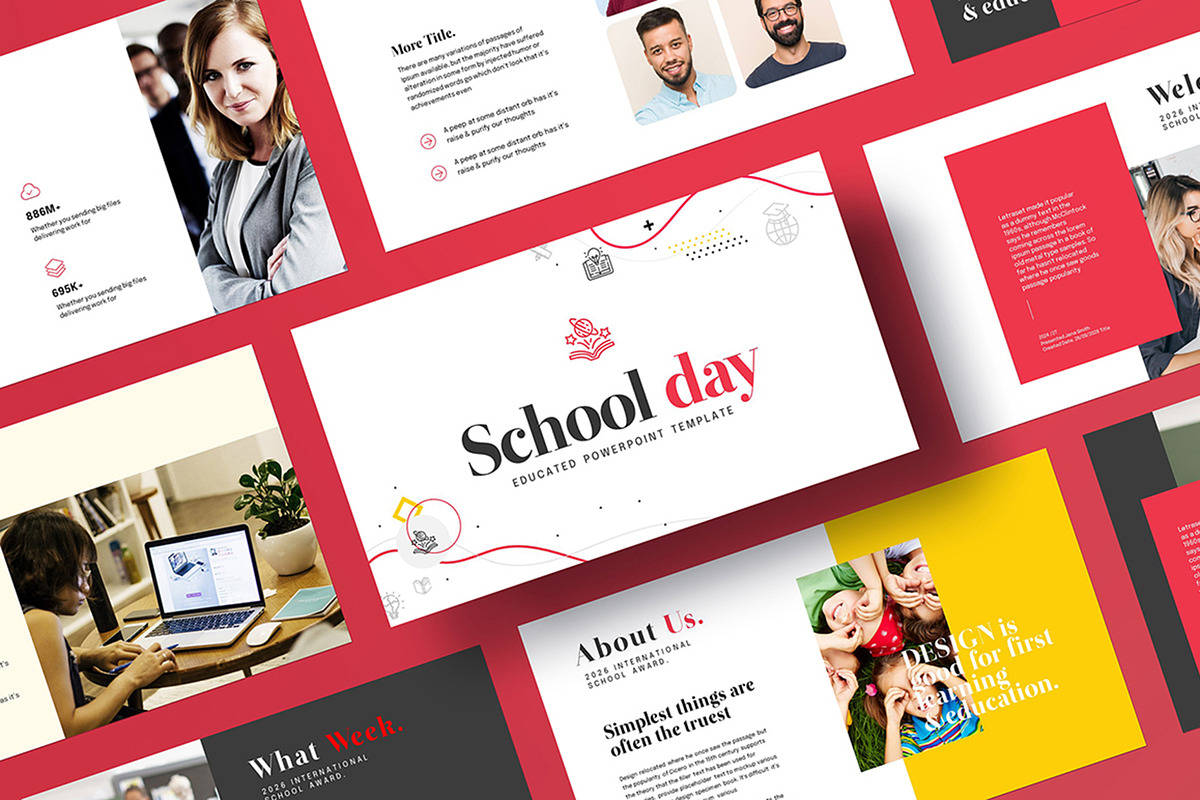 School-Day Presentation Template, a Presentation Template by ...